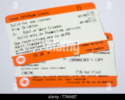 National rail ticket Stock Photo - Alamy