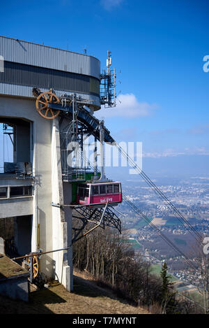 The cable car of the Mont Salève, France Stock Photo - Alamy