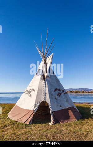 Canada, Quebec, Gaspe Peninsula, Gesgapegiag, Mic-Mac First Nations tee ...