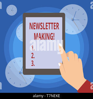 Handwriting text writing Newsletter Making. Conceptual photo printed ...