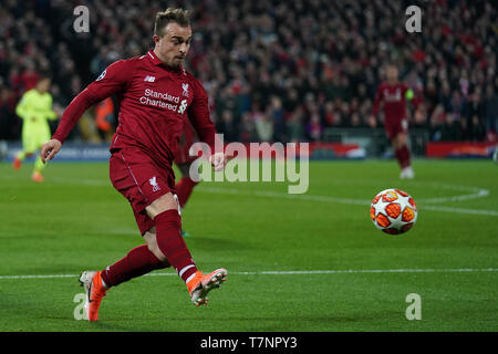 Xherdan Shaqiri of Liverpool in action during the Premier League match ...