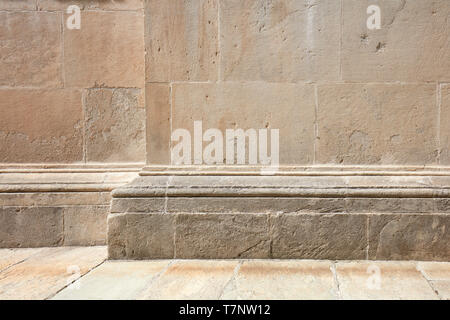 A hole in a beige floor tile, close up of damage Stock Photo - Alamy