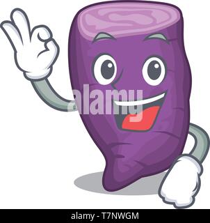 Okay sweet potato character cartoon vector illustration Stock Vector ...