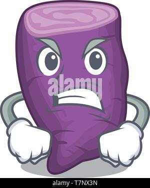 Angry sweet potato mascot cartoon vector illustration Stock Vector ...