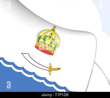3D Flag of Astrakhan Oblast, Russia. 3D Illustration Stock Photo - Alamy