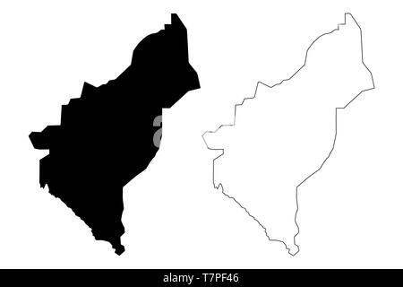 Dosso Region (Regions of Niger, Republic of the Niger) map vector ...