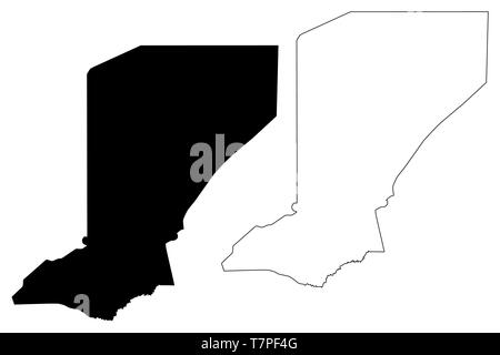 Diffa Region (Regions of Niger, Republic of the Niger) map vector ...