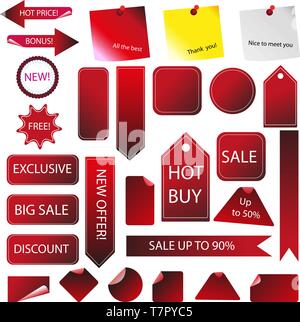 NEW PRICE. Vector banner, pointer, sticker, label or speech bubble ...