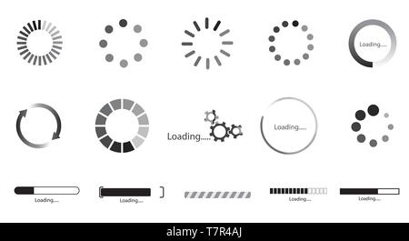 Loading icon collection set. Vector illustration preloaders Stock ...