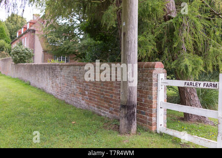 Farley Farmhouse, the home of surrealists Lee Miller and Roland Penrose ...