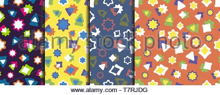 Colorful seamless patterns for baby style. Vector illustration for ...