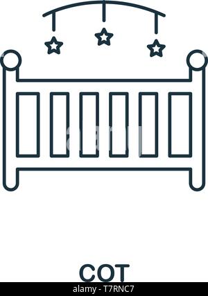 Cot icon from baby things collection. Simple line element Cot symbol ...