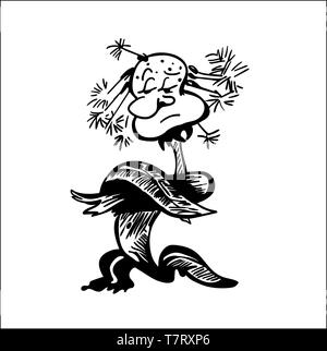 freehand drawn black and white cartoon can of tuna Stock Vector Image ...