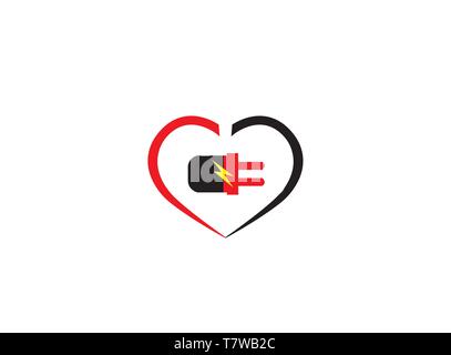 Plug Male Female Connection Icon Vector Illustration Stock Vector Image ...