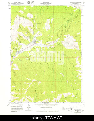 USGS TOPO Map Idaho ID Big Baldy 20110114 TM Restoration Stock Photo ...