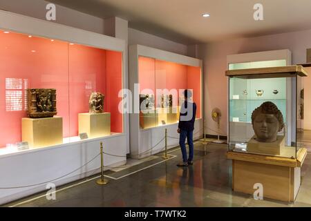 India, Madhya Pradesh, Chanderi, archeological museum, sculpture Stock ...