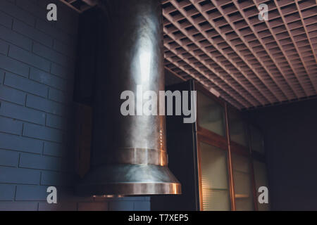 Ventilation system extraction hood supply air return for food factory ...