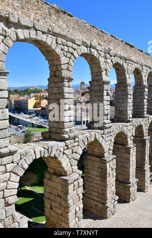 Aqueduct of Segovia, water bridges, Segovia, Castilla y León, Spain ...