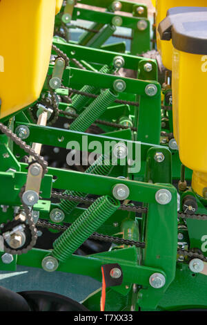 Close-up of inner components of agricultural machinery Stock Photo - Alamy