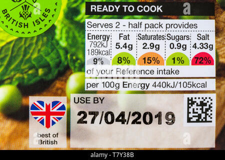 Reference intake nutritional information traffic light system labelling ...