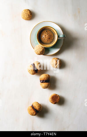 Baci di dama hazelnut biscuits Stock Photo - Alamy