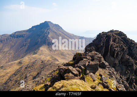 Looking back to the Corbett Askival and on the left Hallival on the ...