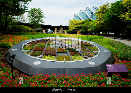 The floral clock at Gardens by the Bay, Singapore Stock Photo - Alamy