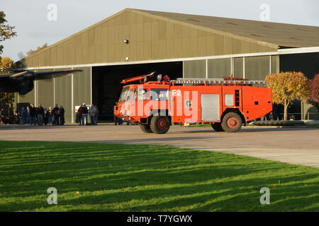WW2 RAF Airfield Fire Engine at night Stock Photo - Alamy