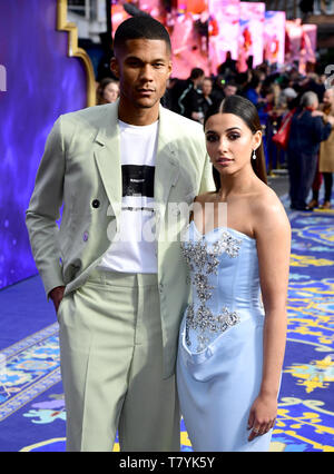 Jordan Spence and Naomi Scott attends the Aladdin European Gala ...