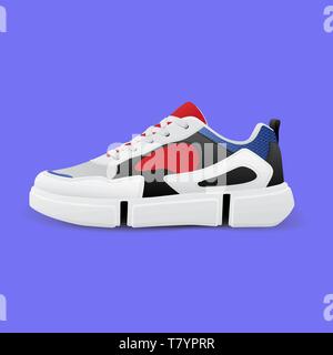 Realistic sport running shoe for training and fitness Stock Vector ...