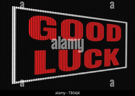 motivational quote " wish you good luck " with white background Stock ...