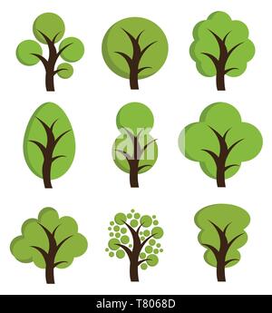 Tree icons set Stock Vector Image & Art - Alamy