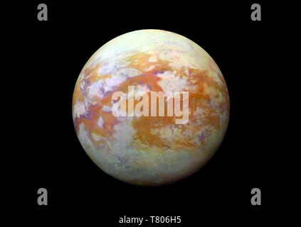 Titan, Moon of Saturn, Infrared View Stock Photo - Alamy