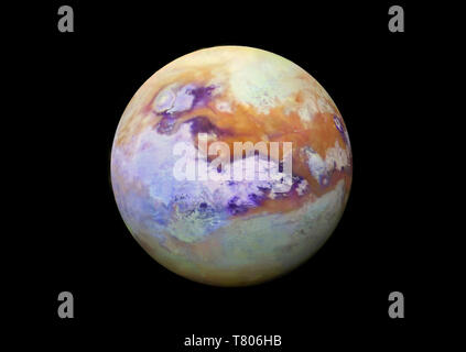 Titan, Moon of Saturn, Infrared View Stock Photo - Alamy