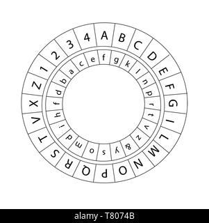 Alberti Cipher Disk, Illustration Stock Photo - Alamy