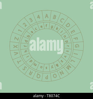 Alberti Cipher Disk, Illustration Stock Photo - Alamy