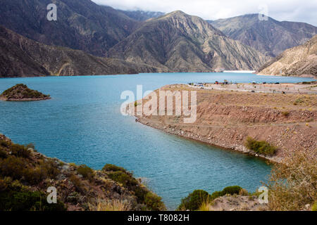 View of the Potrerillos Dam, Mendoza, Argentina Stock Photo - Alamy
