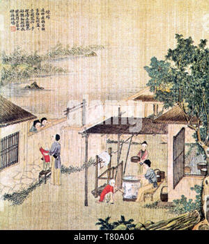 Boiling Silkworm Cocoons Stock Photo - Alamy