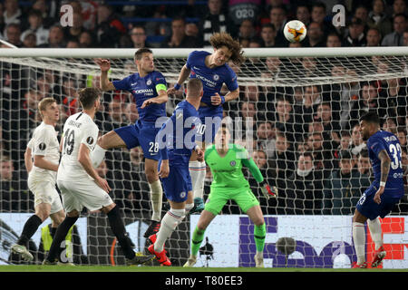 David Luiz of Chelsea heads the ball - Chelsea v Manchester United, FA ...