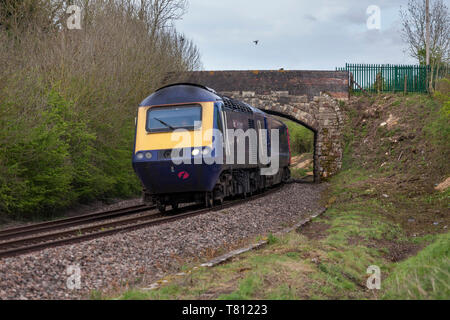 GWR Intercity Express Train passing Sprey Point at Teignmouth, South ...