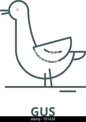 Gus line icon concept. Gus vector linear illustration, symbol, sign ...