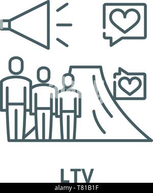 Ltv vector line icon, linear concept, outline sign, symbol Stock Vector ...