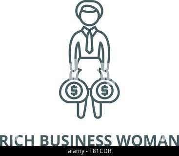 Female employment linear icons set. Empowerment, Equality, Diversity ...