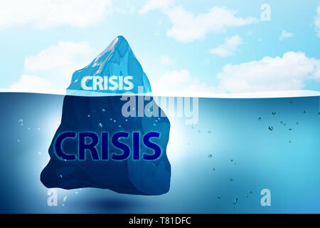 Inflation concept with iceberg - 3d rendering Stock Photo - Alamy