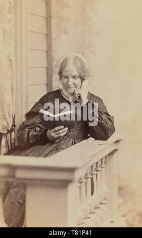 Abolitionist and women's rights activist, Lydia Maria Child in 1865, at ...
