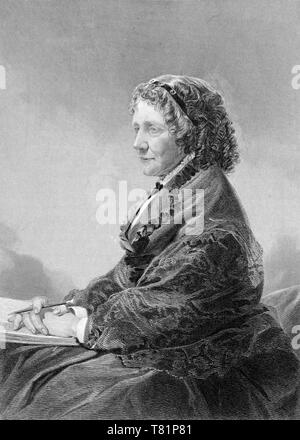 Harriet Beecher Stowe, Harriet Elisabeth Beecher Stowe, American abolitionist and author Stock ...