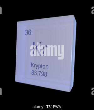 Krypton chemical element periodic table science symbol Stock Photo - Alamy