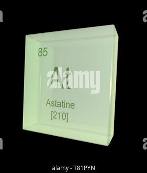 Astatine chemical element periodic table science symbol Stock Photo - Alamy