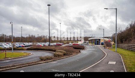 Durham Park and ride bus at Belmont terminus Durham City, north east ...