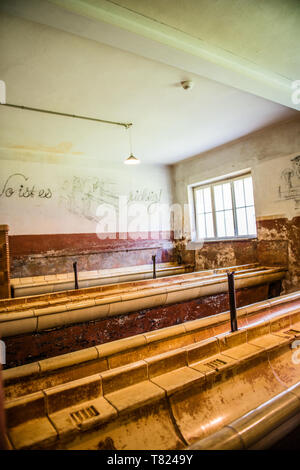 Auschwitz concentration camp toilet barracks was a network of German ...